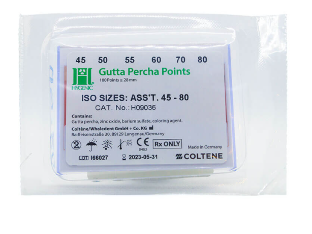 Guttapercha Hygenic Coltene 45-80 – Odontocosas