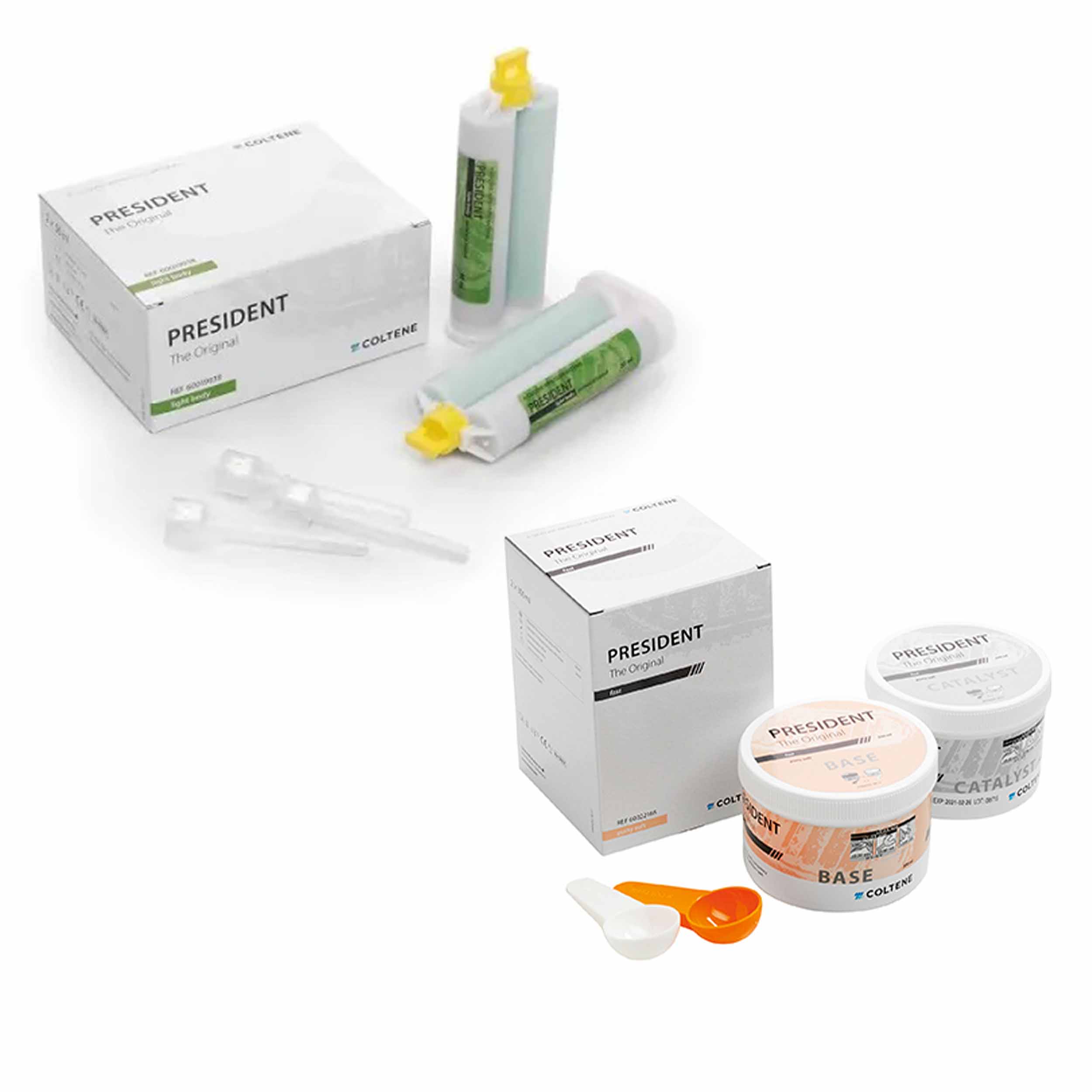 Kit silicona por adición President Coltene liviana y pesada – Odontocosas